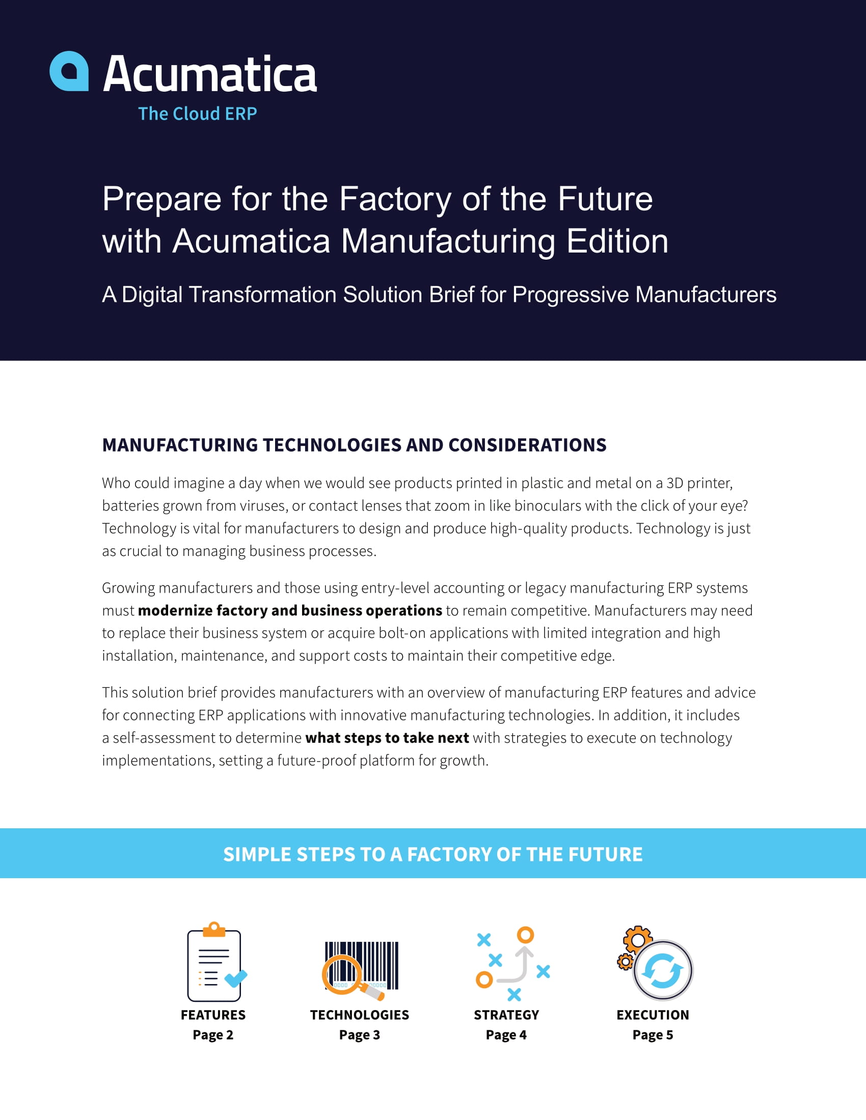Prepare for the Future with Innovative Manufacturing | Acumatica Cloud ERP