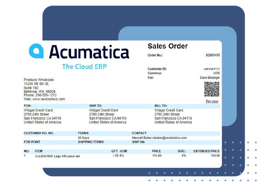 Payments | Acumatica Cloud ERP