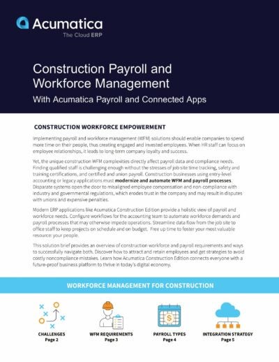 Acumatica Construction Edition Tour | Acumatica Cloud ERP