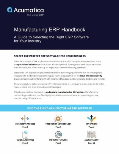 Manufacturing Management Software | Acumatica