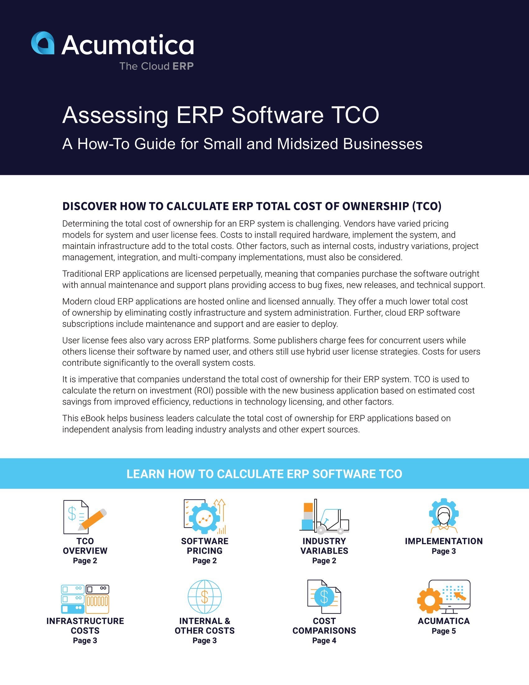 How to Assess ERP Software Total Cost of Ownership (TCO) | Acumatica Cloud ERP