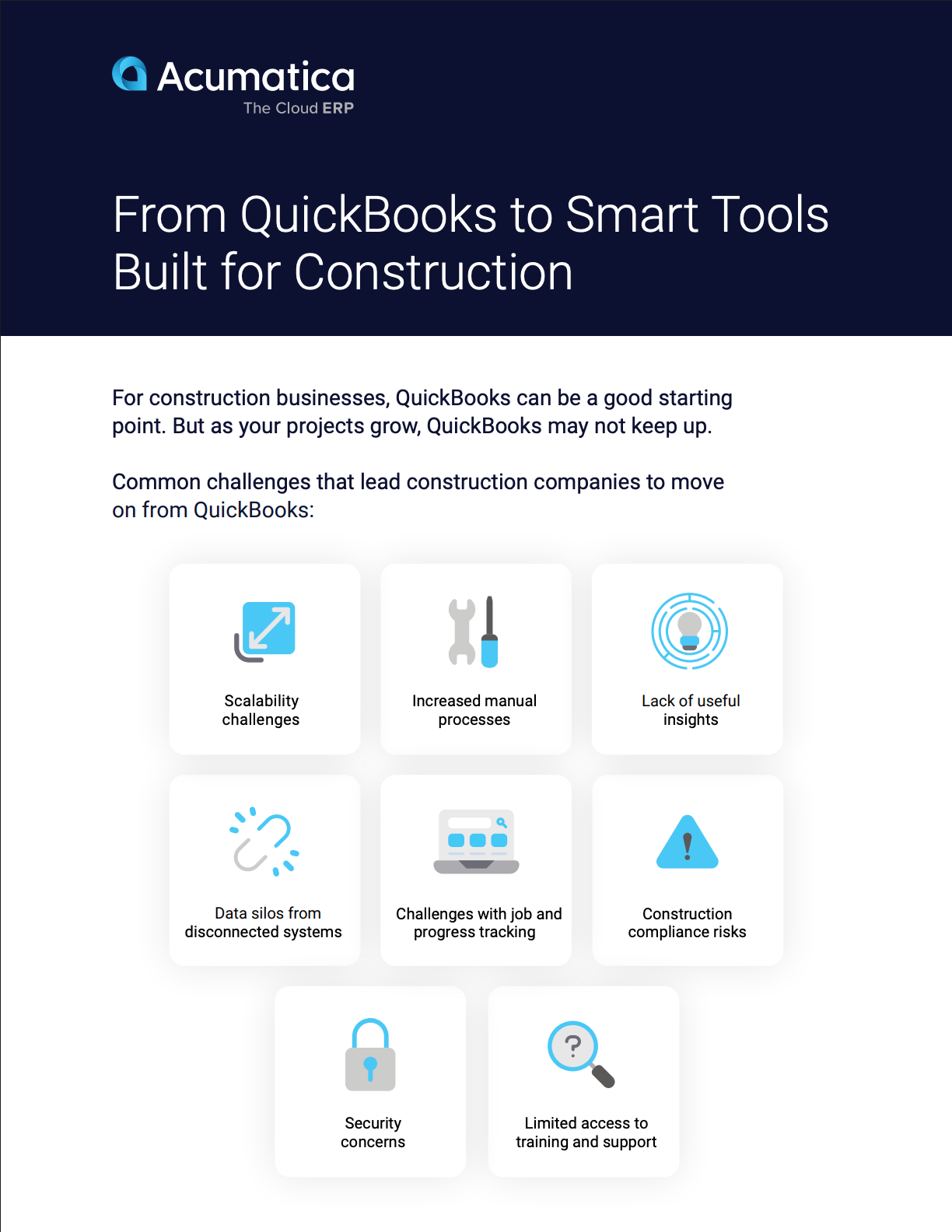 Quickbooks Construction visual guide | Acumatica Cloud ERP